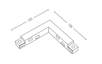 CORNER CONNECTOR For Magnetic Track | alphabetlights.com