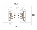 Circuit Recessed Lighting Track DALI | alphabetlights.com